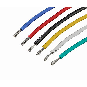 TUOFENG 18 Gauge Wire Spool 13.2ft / 4m Each 6 Colors,18 AWG Stranded Wire Hook up Wire Kit, Silicone Rubber Insulated/Tinned Copper/Flexible/18AWG Wire for Automotive Wiring