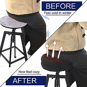 BUYUE Seat Cushion for Round Bar Stool, Dia.12 Luxury Fashion Jacquard with Anti-Skid Silicone Bar Stool Cushion Padded (Black, S,1 Count)