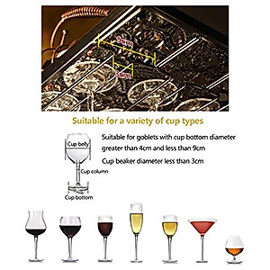 Vintage Stylish Simplicity Wine Glass Holder Creative Display Simple Inverted Living Room Home High Glass Holder Wine Glass Holder Adjustable Height Restaurant Bar Floating Wine Rack (Bronze 100 * 30