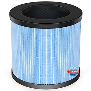 POMORON MJ003HD Genuine Replacement Filter, High Efficiency HEPA Air Filter, 4-Stage Filtration, Activated Carbon Multi-Layer Filter for Odors Smoke Pollen Pet Dander, MJ003HD-RF (1 Pack)
