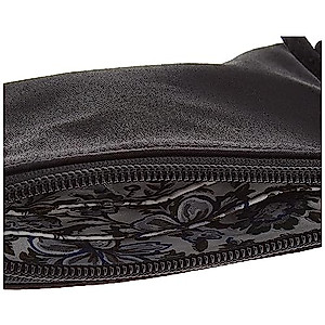 Vera Bradley Women's Cotton Clip & Zip Mini Pouch Wallet, Black, One Size