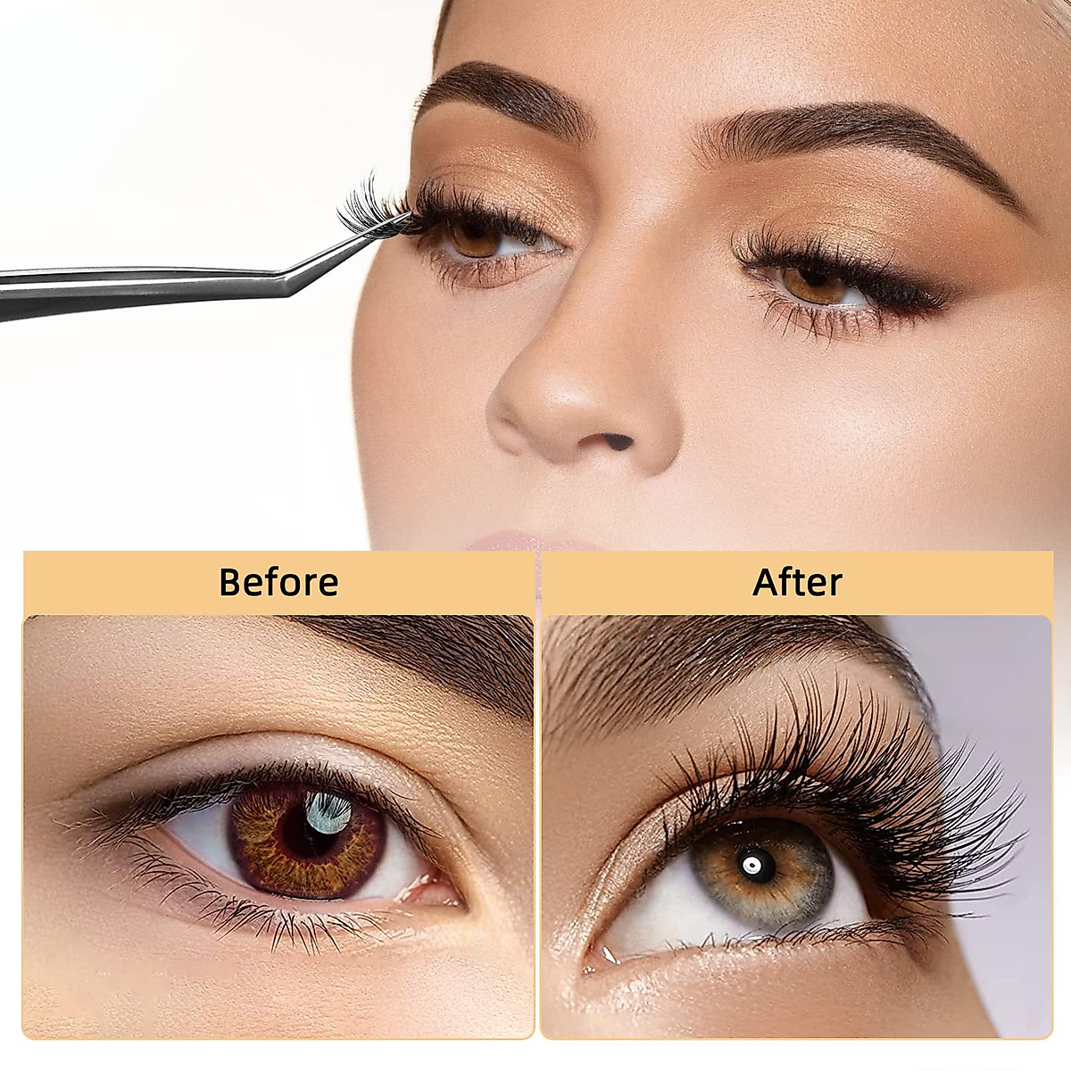 QUEWEL Cluster Lashes 240Pcs Individual Lashes 30D+40D C Curl Mix8-14mm Lash Extensions Clusters Lashes Soft&Natural False Eyelashes Individual DIY Eyelash Extension at Home(30D+40D C MIX8-14)