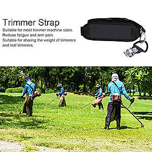 Ftory Black Trimmer Shoulder Strap,Single Shoulder Trimmer Lawn Mower Adjustable Strap for Brush Cutter Garden