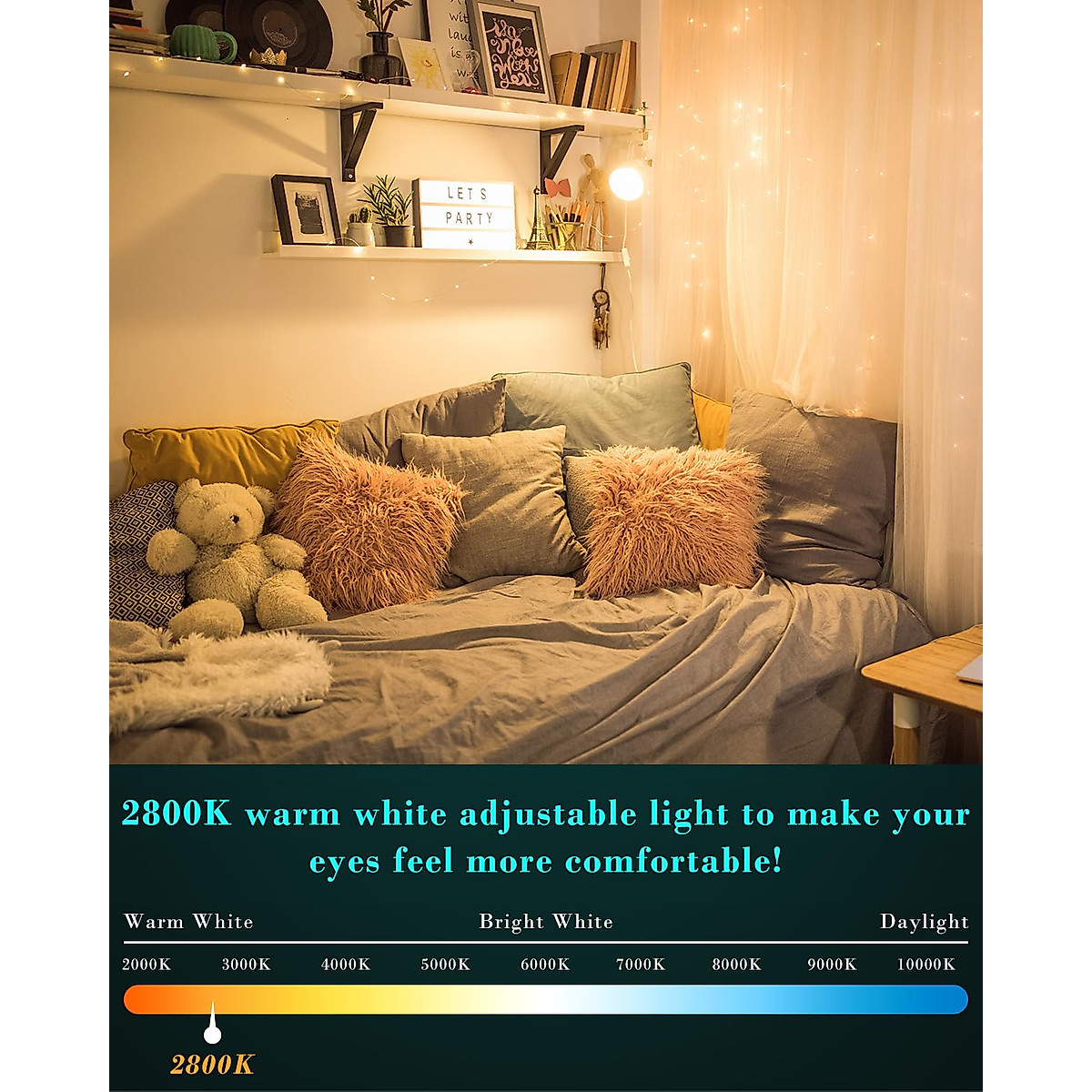 PACETAP 100W JDE11 120V Halogen Light Bulbs, 1200lm 2800K Warm White Dimmable Bulbs with E11 Mini Candelabra Base for Chandeliers, Ceiling Fan, Table Lamps, Cabinet Lighting (4)