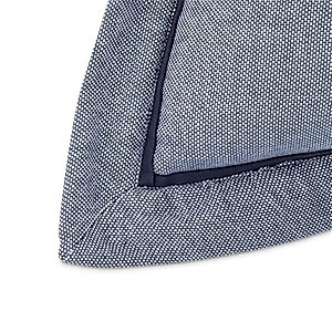 Michael Amini Mills 8-Piece Oversized Cotton King Duvet Set in Denim Blue