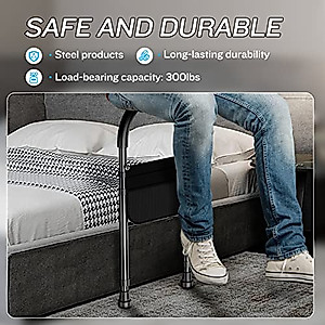 Hearvo Bed Rail - Bed Rails for Elderly Adults -with Storage Pocket & Anti Slip armrest - Bed Railings for Seniors & Surgery Patients - The Bed Cane Fits Any Bed