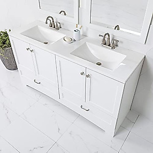Spring Mill Cabinets Emlyn Bathroom Vanity with Sink, White