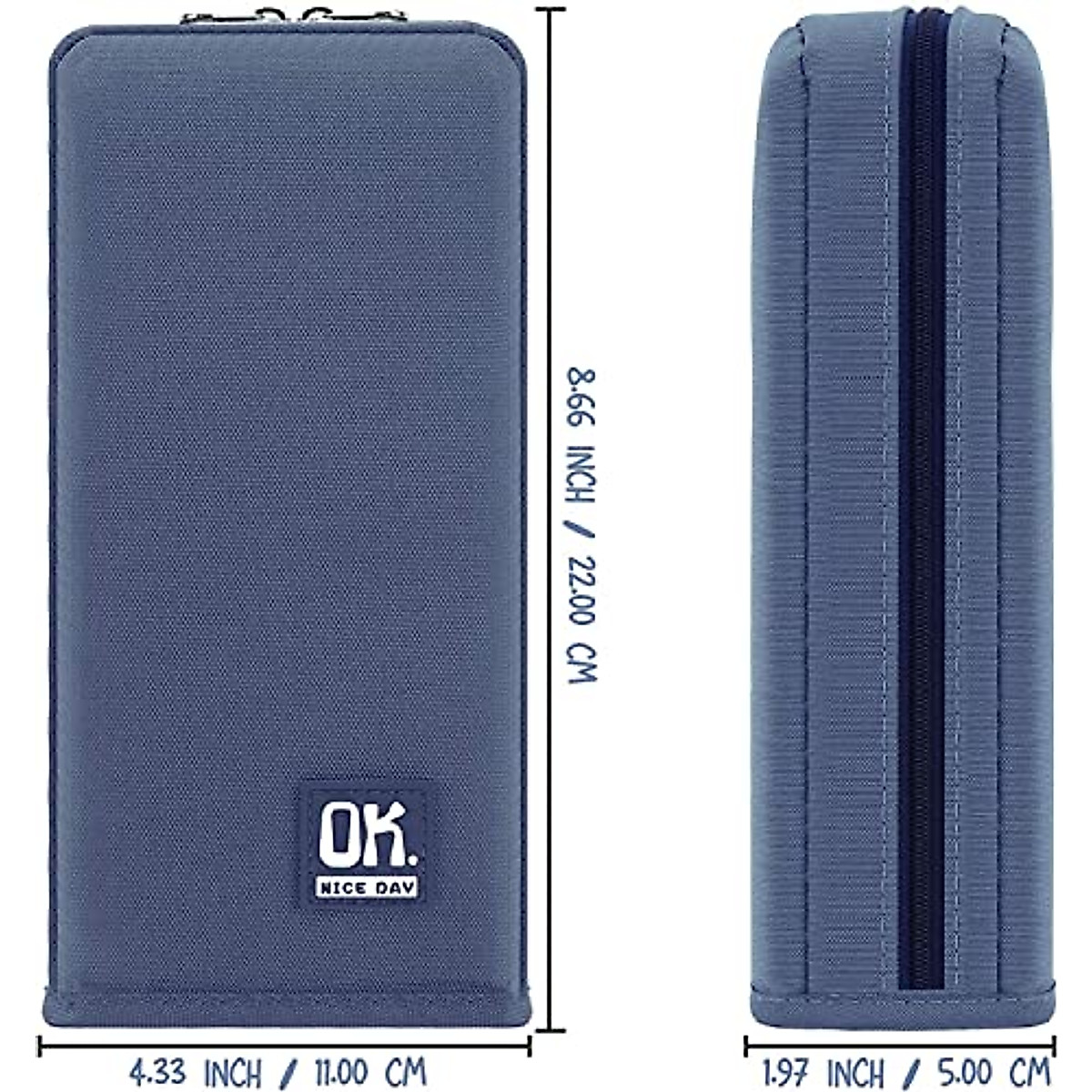 RIANCY Big Capacity Pencil Case Pouch Pen Case Simple Stationery Bag School College Office Pens Organizer for Teens Girls Adults Student