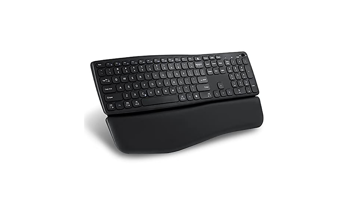 Perixx PERIBOARD-813B Ergonomic Bluetooth Keyboard | Rechargeable USB-C