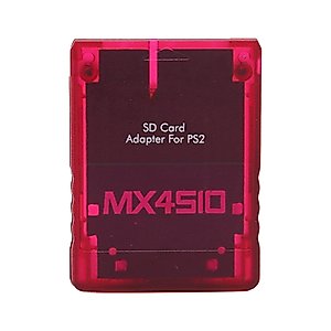 Memory Adapter for PS2, MX4SIO(Memory Expansion for SIO) SIO2SD Memory Adapter Replacement Memory Reader for PS2 Fat Console(Red)