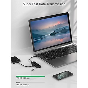 USB C Ethernet Hub 4K 60Hz, dockteck 4-in-1 USB C PD Ethernet Hdmi Dongle with 4K 60Hz HDMI, 1Gbps Ethernet, 100W PD, USB 3.0 for MacBook Pro/Air M1 2020, iPad Pro 2021, iPad Air 2020 and More