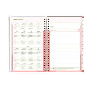 Blue Sky 2023-2024 Academic Year Weekly and Monthly Planner, 5" x 8", Flexible Cover, Wirebound, Cali Pink (130621-A24)