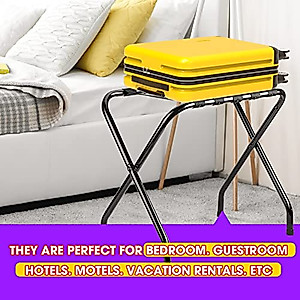 Ulimart Luggage Rack 2Pcs Upgraded Suitcase Stand,Folding Steel Frame,Luggage Rack For Guest Room,Luggage Rack For Suitcases For Bedroom,Easy Assembly Guest Room Essentials