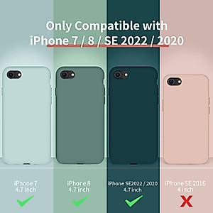 Cordking Designed for iPhone SE Case 2022/2020, Designed for iPhone 7 8 Case, Silicone Ultra Slim Shockproof Phone Case with [Soft Microfiber Lining], 4.7 inch, Navy Blue