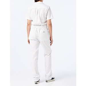 Dickies womens Short Sleeve Flex Work Utility Coveralls, White, X-Small US