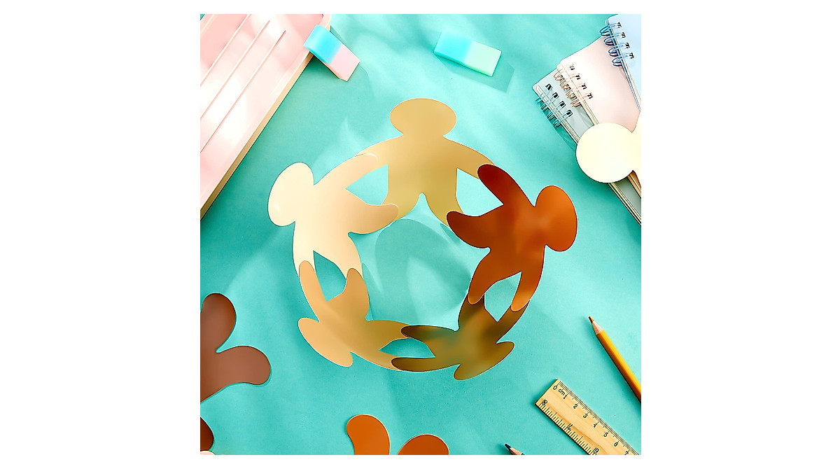 Containlol Multicultural Faces Cutouts for Kids Crafts