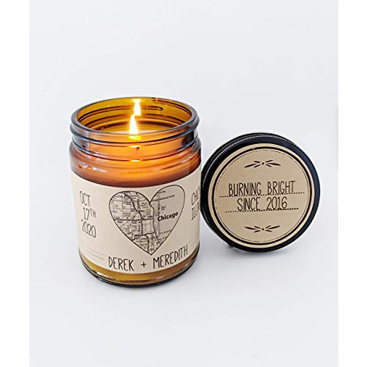 Unique Wedding Gift Custom Candle Heart Map Art Personalized Wedding Map Engagement Gift Map Gift for Couple Heart Map Print Heart Map Gift