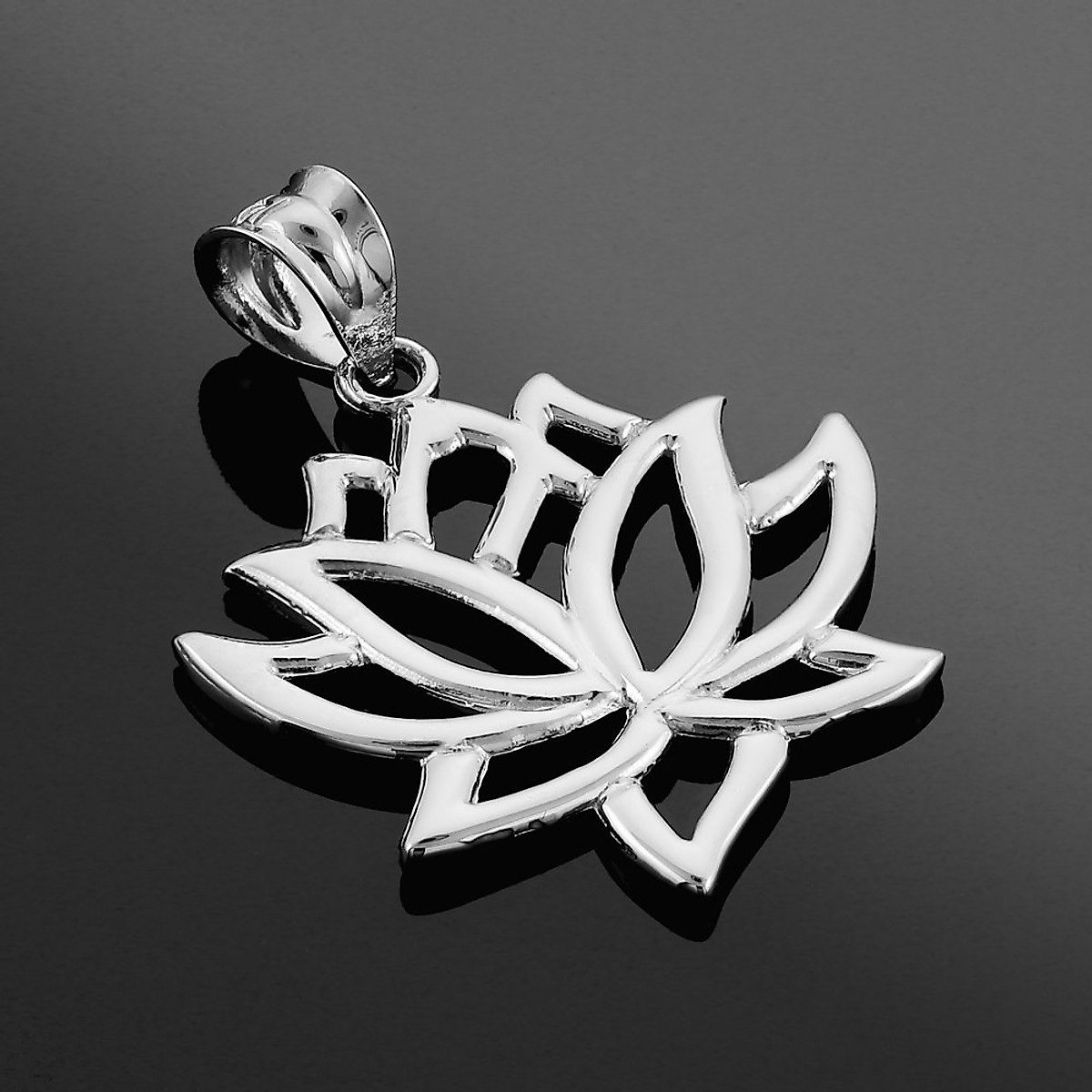 925 Sterling Silver Lotus Flower Pendant