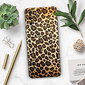 DesignSkinz Vibrant Leopard Print V23 Protective Vinyl Decal Wrap Skin Cover Compatible with The Samsung Galaxy S20 (Screen Trim & Back Glass Skin)
