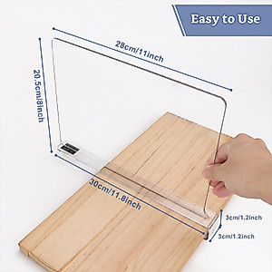 ACXFOND 8 Pcs Acrylic Shelf Dividers, Clear Shelf Divider for Closets, Closet Shelf Organizer of Bedroom Kitchen Office Bathroom Organizer for Clothes Books Hats and Handbags