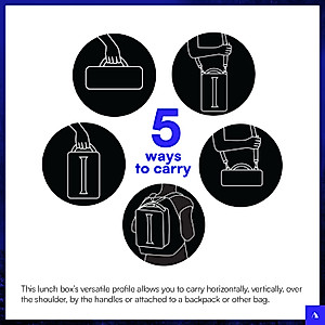 Arctic Zone Titan High Performance Insulated Expandable Lunch Pack, Black 8 in x 4 in x 10.25 in