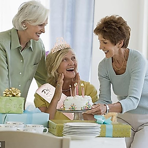 CURASA 60th Birthday Decorations Decor for Women Rose Gold 60 Birthday Sash and Crown Rhinestones Tiara 60 & Fabulous Sash 60th Birthday Cake Topper 60th Birthday Candles 60th Birthday Gifts for Women