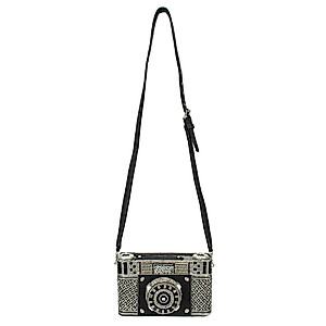 Mary Frances Picture That Beaded Crossbody Handbag, Black
