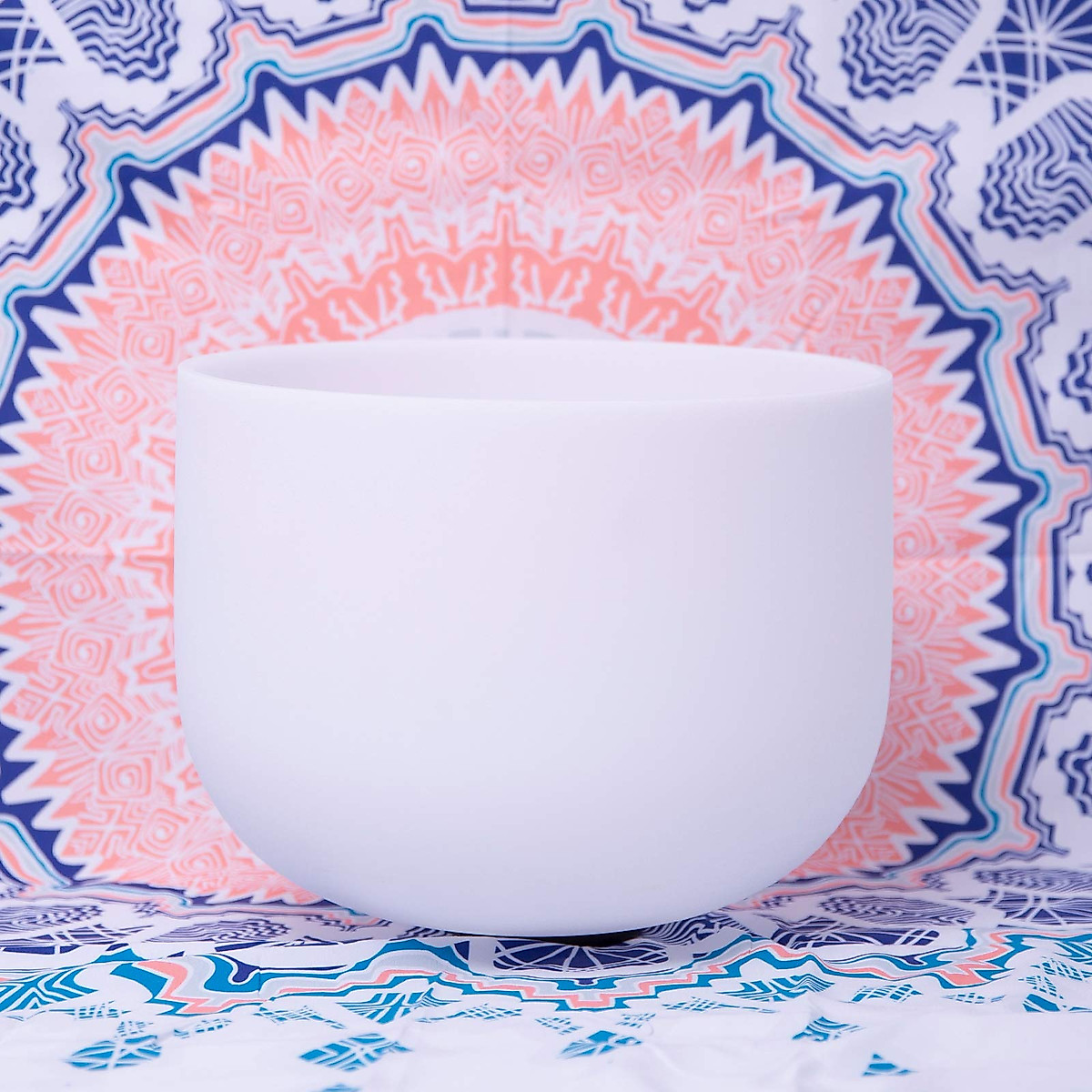 ENERGYSOUND 432Hz Perfect Pitch G Note Throat Chakra Frosted Quartz Crystal Singing Bowl 8 inch+ Carrier Bag