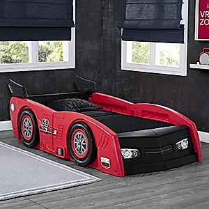 Delta Children Grand Prix Race Car Toddler-to-Twin Bed, Red