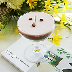 Poranlem Espresso Martini Candle for Women Coffee Lovers 7.5 oz 220ml 100% Soy Wax Home Scented Aromatherapy Candles Birthday Gift Valentine Christmas Room Decor