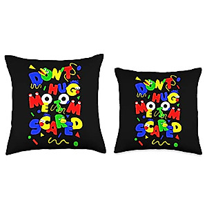 Don't Hug Me I'm Scareds Funny Saying Sarcasm Throw Pillow, 16x16, Multicolor