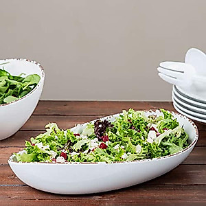 G.E.T. B-65-TC Large Oval Melamine Serving Bowl, 2 Quart, Tuscan