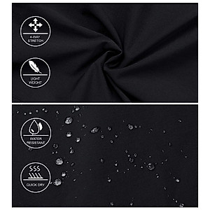 Libin Women's Lightweight Hiking Shorts Quick Dry Cargo Shorts Summer Travel Golf Shorts Outdoor Water Resistant Black M