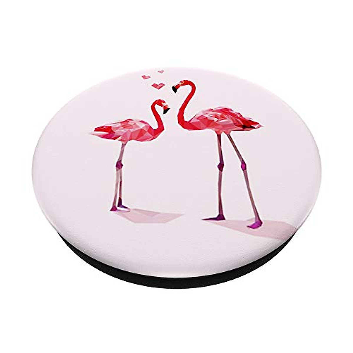 Cute Pink Flamingo Pop Socket Heart Art PopSockets PopGrip: Swappable Grip for Phones & Tablets