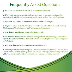 NexTemp Single-Use Thermometers - Individually Wrapped Disposable First Aid Supplies, High-Accuracy For Work, School, Home, Travel, and Healthcare Use, Fahrenheit, 100-Pack, by Medical Indicators Inc.