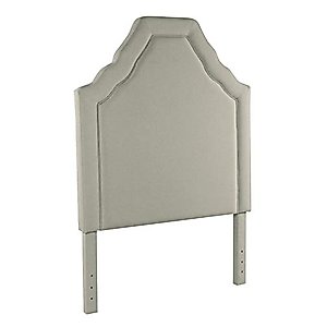 Homepop Home Decor | Upholstered Twin Headboard | Youth Headboard for Twin Bed, gray
