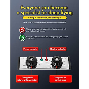 WantJoin Commercial Deep Fryer with Visible Window Deep fryer 2500W 12L （6L* 2)2 * 5.7QT Stainless Steel French Fry Double Deep Fast Fryer with 2 Baskets,Commercial Restaurant,Fast Food Restaurant