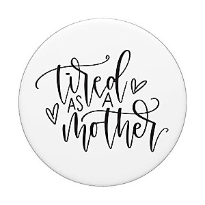 Mom mum mama mother funny cute white black JLZ026 PopSockets Swappable PopGrip