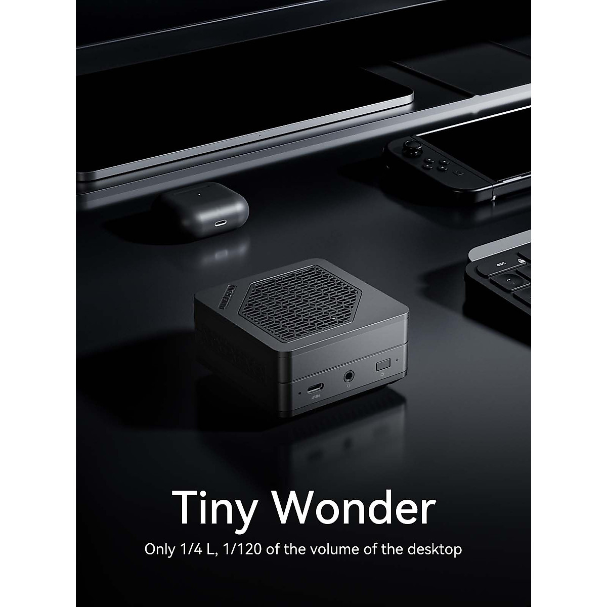 MINISFORUM Mercury EM680 Mini PC AMD Ryzen 7 6800U 32GB LPDDR5 6400MHz 512GB PCIe4.0 SSD AMD Radeon 680M Mini Computer, WiFi 6E/BT5.2,1 x TF Card Slot/2x USB4/1 x HDMI/3X USB3.2