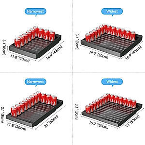 Pull out Cabinet Organizer, Expandable(11.7"-19.7") Heavy Duty Slide out Drawer Fixed with Adhesive Nano Film for Pots, Roll out Shelf Storage for Kitchen Cabinet Organization, Pantry, Bathroom