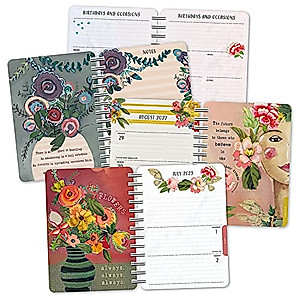 Kelly Rae Roberts 2022-2023 Weekly Planner: Self-Compassion | On-the-Go 17-Month Calendar (Aug 2022 - Dec 2023) | Compact 5" x 7" | Flexible Cover, Wire-O Binding, Elastic Closure, Inner Pocket