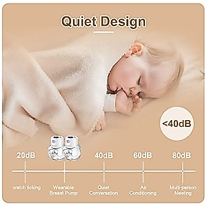 MyMom Double Wearable Breast Pump,Electric Hands Free Breast Pumps with 2 Modes,9 Levels,LCD Display,Memory Function Rechargeable Double Milk Extractor with Massage and Pumping Mode-24mm Flange