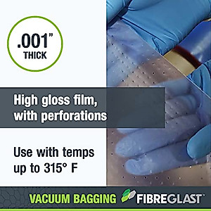 Fibre Glast Low-Temp Release Film, 5 Yds – Elite Lab Vacuum Bagging Supplies, Degassing Chambers & Vac Purge Kits – Seal & Stabilize Composites Made of Carbon, Fiberglass, Epoxy & Resin– Made in USA