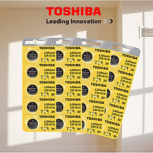 TOSHIBA CR1632 3 Volt Lithium Coin Battery (5 Batteries)