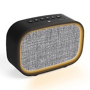 White Noise Sleeping Machine /Professional Alpha Brainwave Musics for Baby &Pregnant Woman&Adults, with Warm Color Night Light ,10 Professional Sounds & Auto-Off Timer. (White, Small), White,black