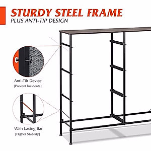 WLIVE Dresser for Bedroom with 6 Drawers, Tall Storage Tower with Drawer Organizers, Side Pockets and Hooks, Fabric Dresser, Chest of Drawers for Living Room, Closet, Hallway, Dark Grey