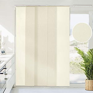 CHICOLOGY Sliding Door Blinds , Blinds for Sliding Glass Doors , Sliding Glass Door Blinds ,Room Divider , Vertical Blinds for Patio Doors Brunch Cream (Light Filtering) W:46-86 x H: 0-96 inch