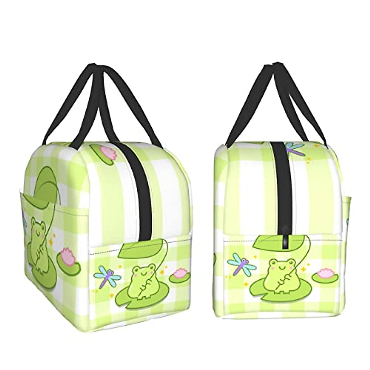 Insulated Lunch Bag Reusable Lunch Box, Cooler Lunch Tote Bag for Teen Girls Boys Women Men School Picnic Office Work, Cute Frog Gift