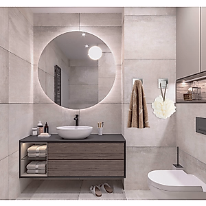 Towel Hooks for Bathrooms, Brushed Nickel Towel Hook for Kitchen Bathroom, SUS304 Stainless Steel Coat Hook, Square Heavy Duty Holder Robe Hooks for Hanging Towels, Coats, sponges, Wall Mount, 4 Pack