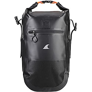 Breakwater Supply™ Meanhigh Dry Bag Waterproof Backpack for Men & Women, 25L, Medium/Large, Rolltop, for Surfing, Kayaking, Diving, Hiking, Motorcycle + Floating, Lightweight, Water Bottle Pockets